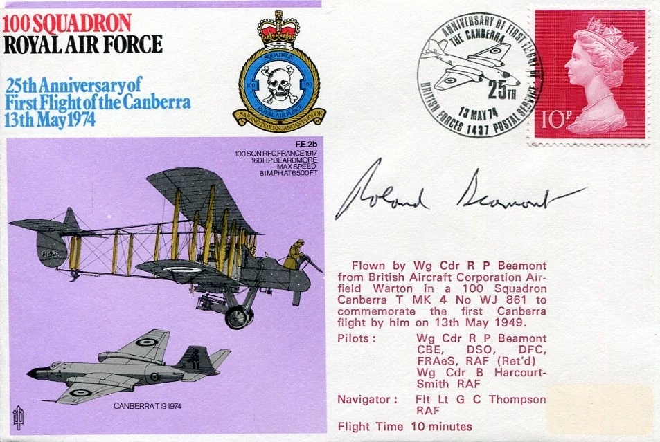 Roland Beamont RAF WWII War Ace Fighter Battle of Britain Signed ...