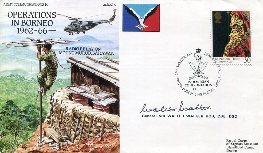 General Walter Walker WWII War Gurkha Division Burma Borneo Signed ...