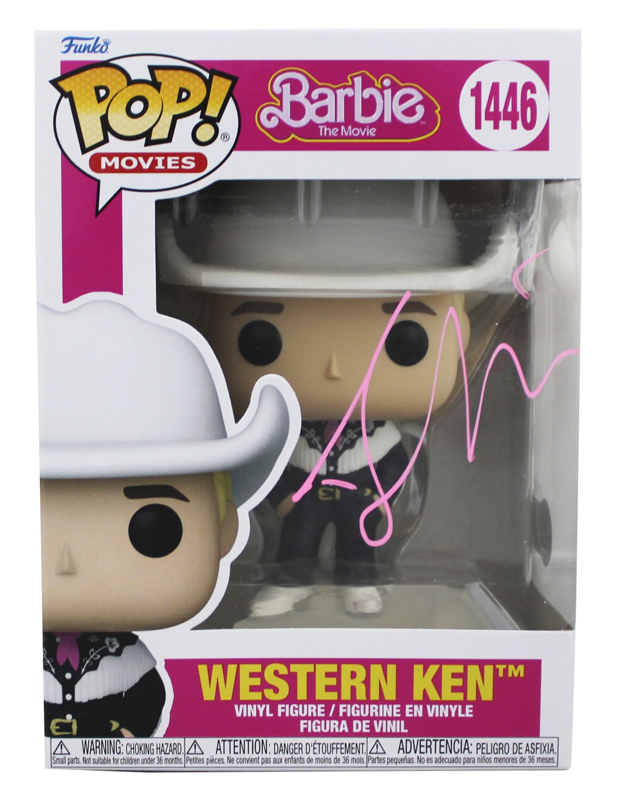 Ryan Gosling Barbie Signed Western Ken #1446 Funko Pop Vinyl Figure BAS ...