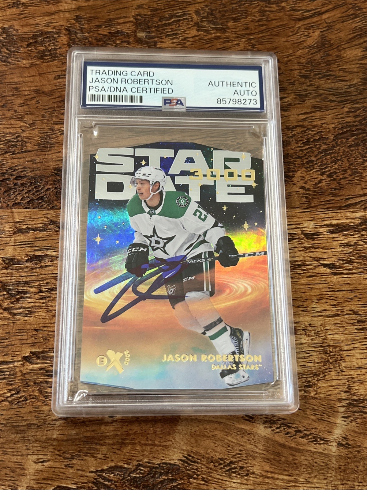 Jason Robertson IP Signed Skybox E-X 2000 Card Psa Dna Slab Stars ...