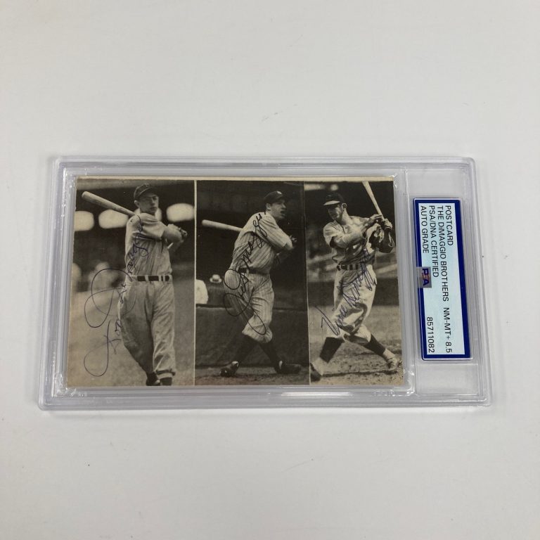 Joe Dimaggio Vince Dimaggio Dom Dimaggio Signed 1970's TCMA Postcard ...