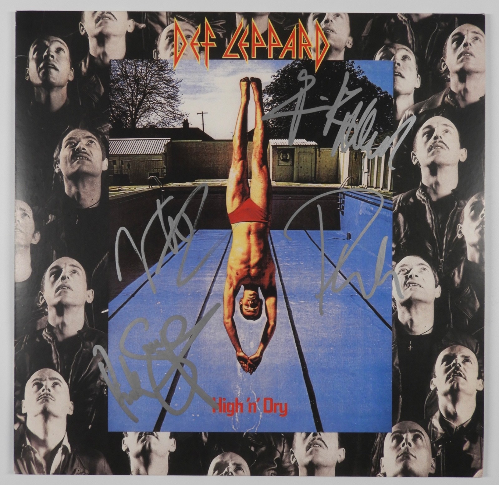 Def Leppard JSA Signed Autograph Album Record Vinyl High N Dry Joe ...